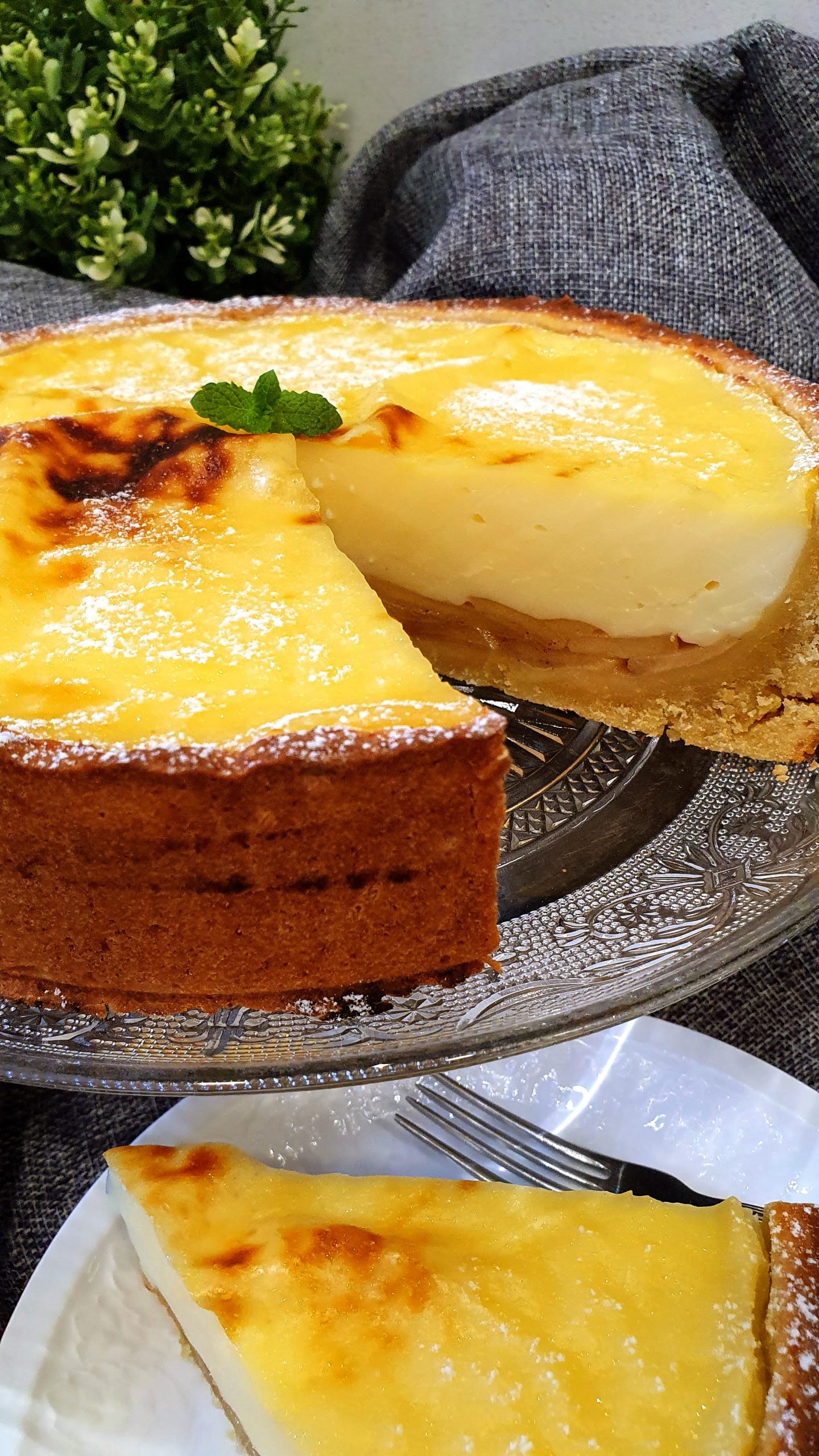 Tarta de manzana y crema pastelera - OK-Recetas